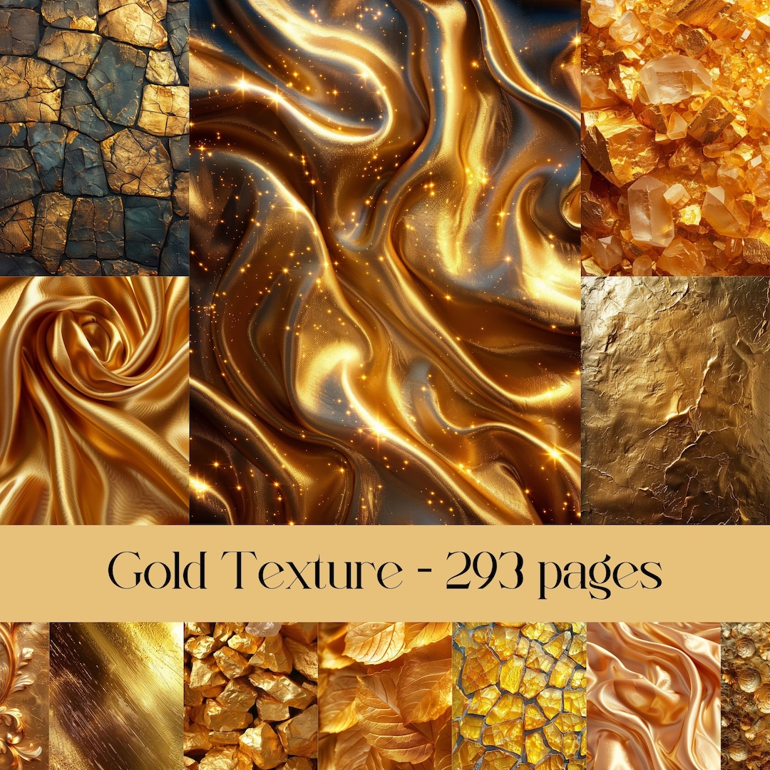 Gold Texture Paper: Scrapbook & Junk Journal Backgrounds (digital ...