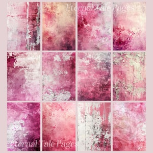 Pink Grunge Digital Paper: Shabby Chic Textures (digital Download) - Etsy