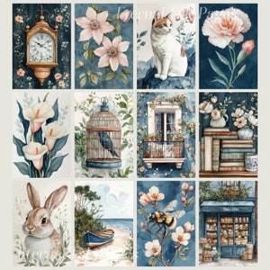 Watercolor Countryside Digital Paper: Simple Stories Scrapbook Pages ...