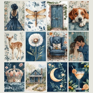 Watercolor Countryside Digital Paper: Simple Stories Scrapbook Pages ...