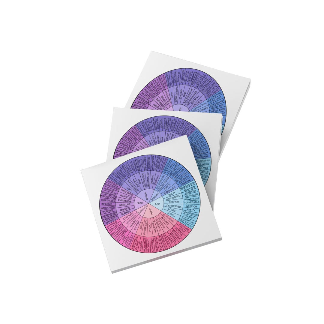 6 Pads : Feelings Wheel Post-it Notes X 6 - Etsy