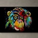 Monkey Canvas Wall Art, Colorful Monkey Canvas Print, Animal Canvas ...
