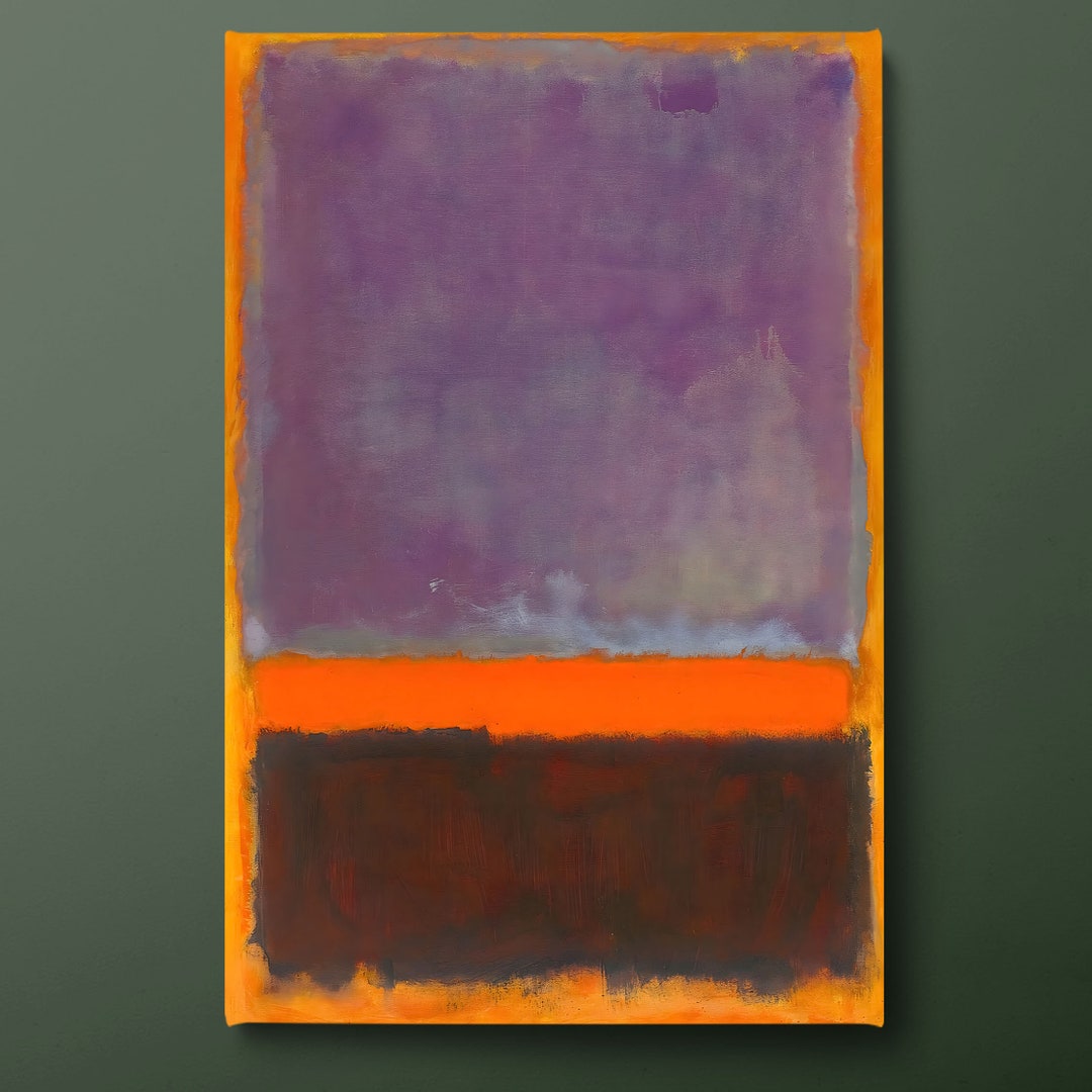Purple Mark Rothko Canvas Wall Art, Modern Abstract Canvas Print ...