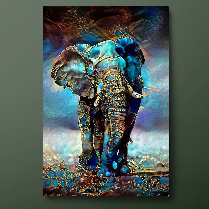 Blue Elephant - Etsy