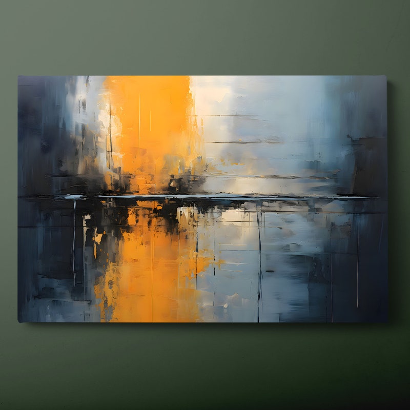 Blue Orange Abstract - Etsy