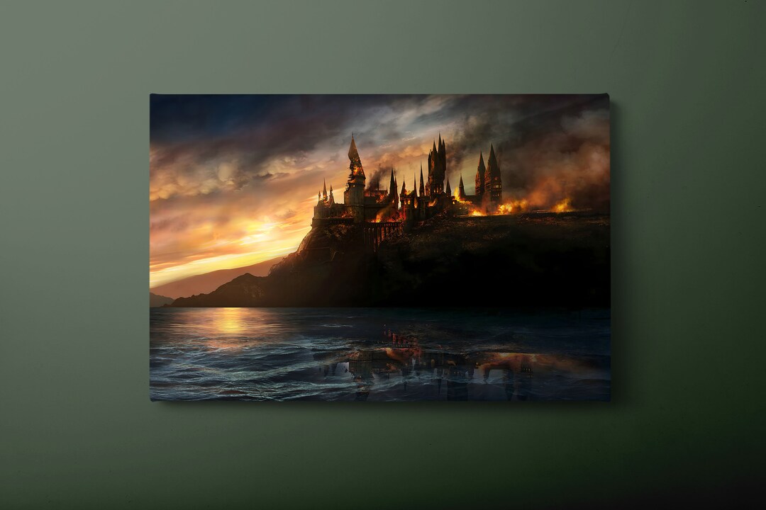 Castle Canvas Wall Art, Castle War Canvas Print, Wizard School Canvas ...