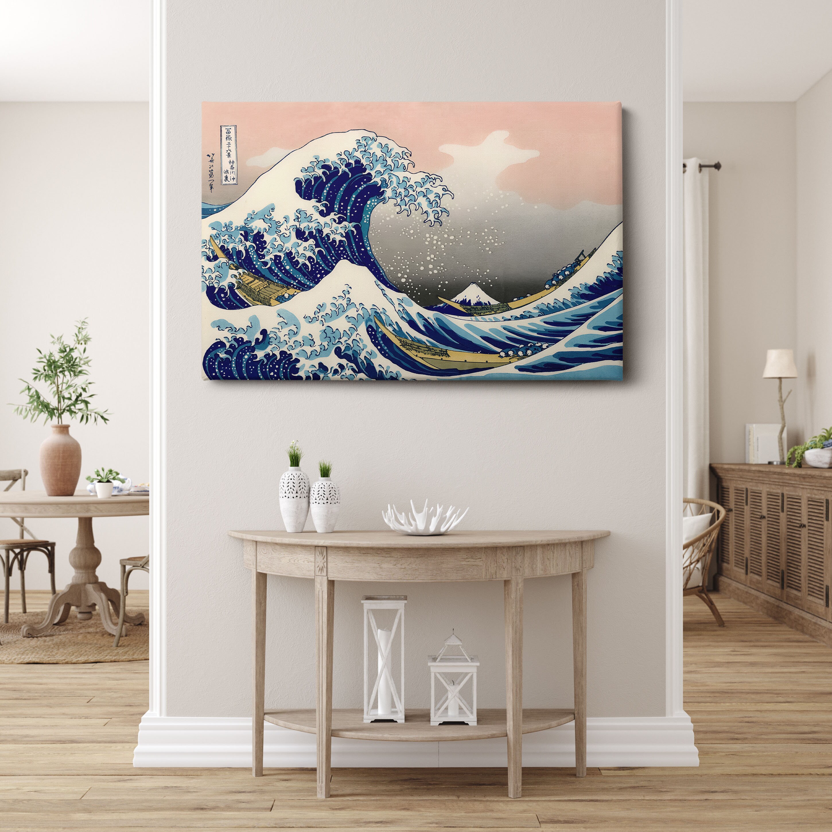 The Great Wave off Kanagawa by Hokusai Canvas Wall Art, Japanese Art ...