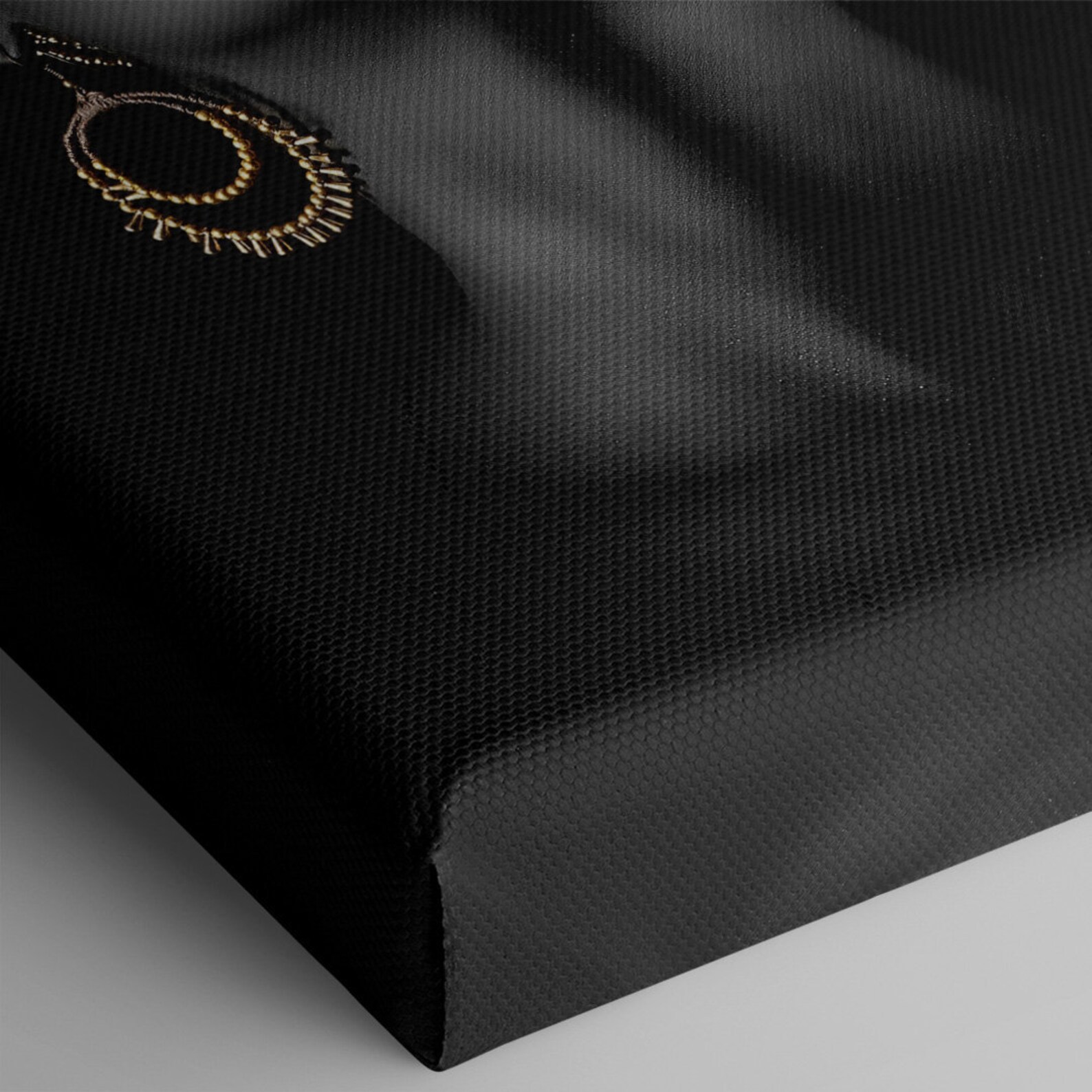 Black Gold Woman Canvas Wall Art, Gold Glitter Lip Girl Canvas Print ...