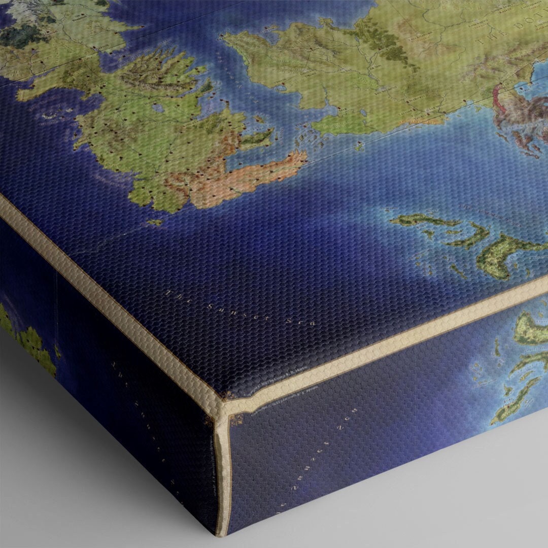 Game of Thrones Map Canvas Wall Art, Game of Thrones Canvas Print, the ...