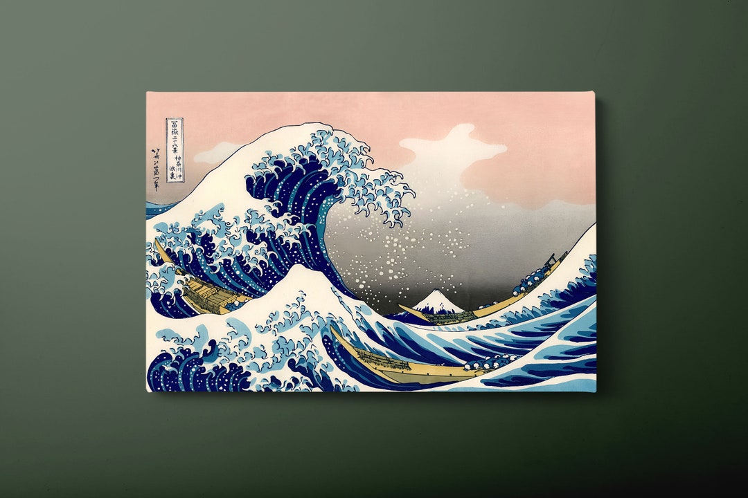 The Great Wave off Kanagawa by Hokusai Canvas Wall Art, Japanese Art ...