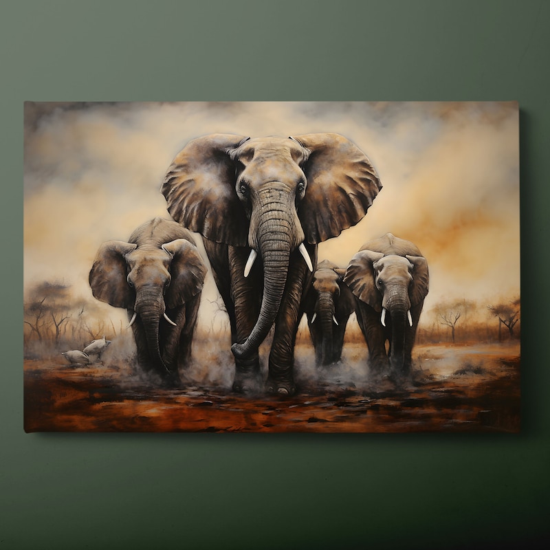 Elephant Canvas - Etsy