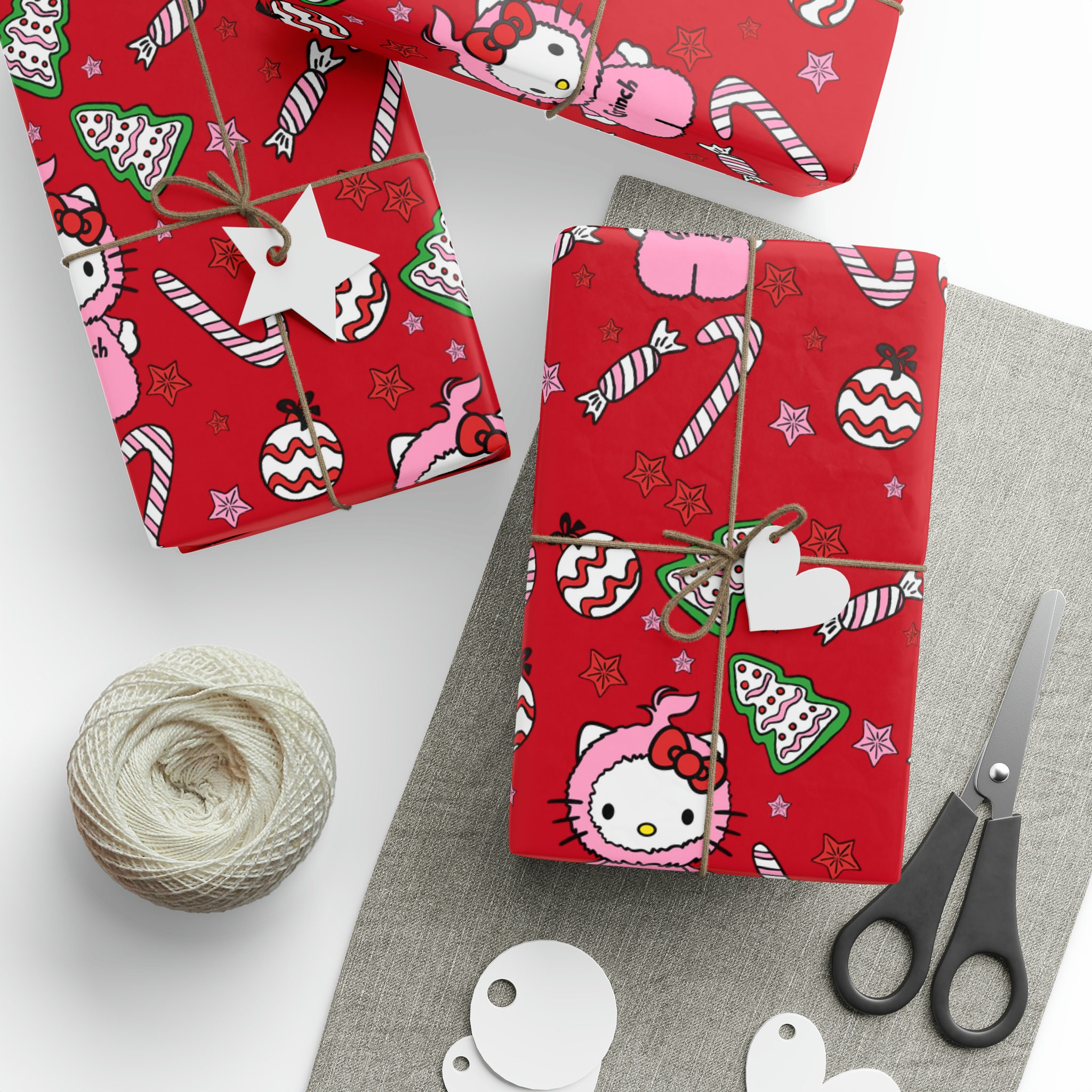 Hello Kitty Wrapping Paper, Christmas Wrapping Paper, Birthday Gift ...