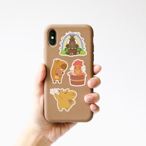 Capybara, Capybara Sticker, Galentine's Gift, Waterproof Sticker ...