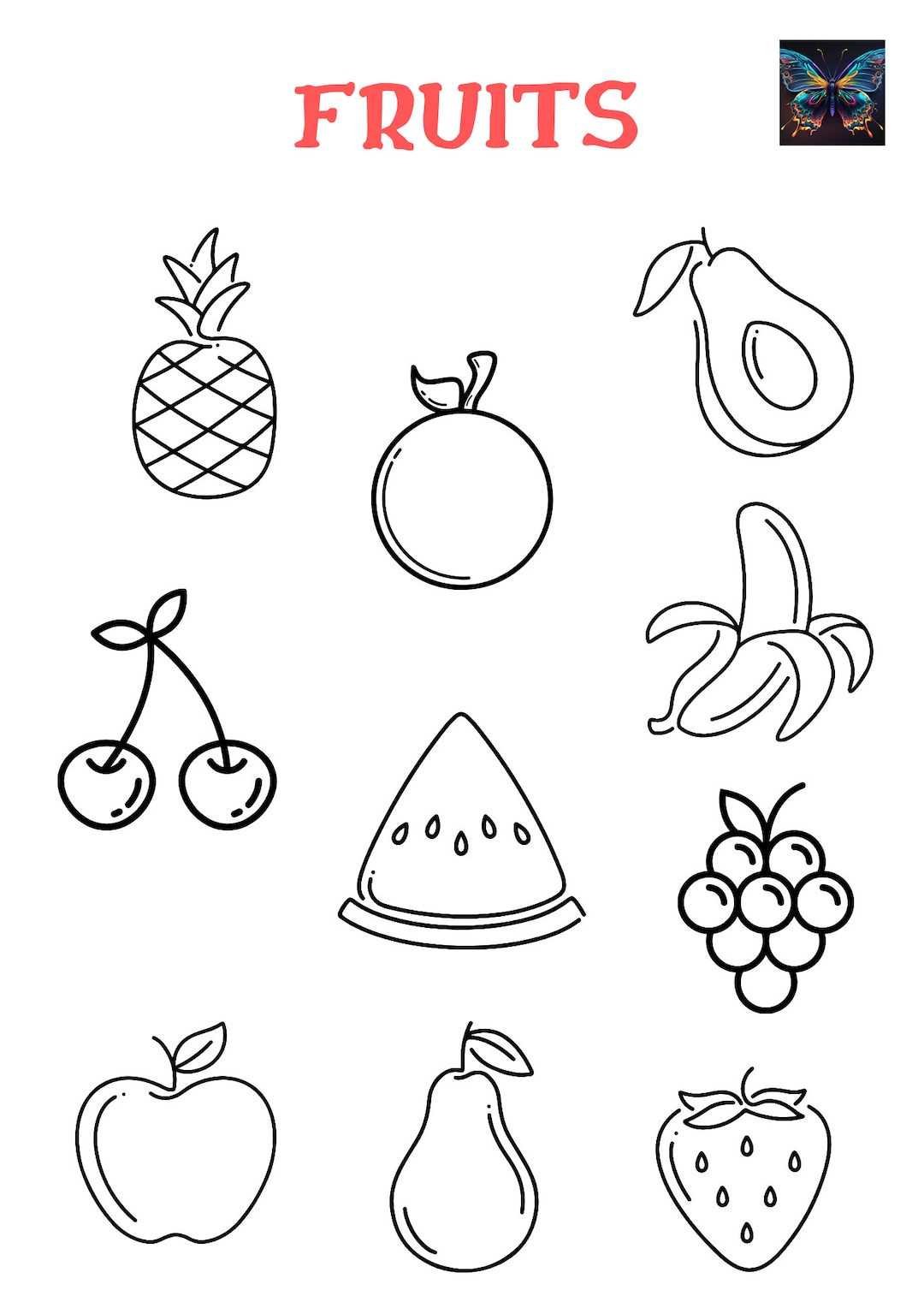 Coloring Exercise for Kids - Etsy