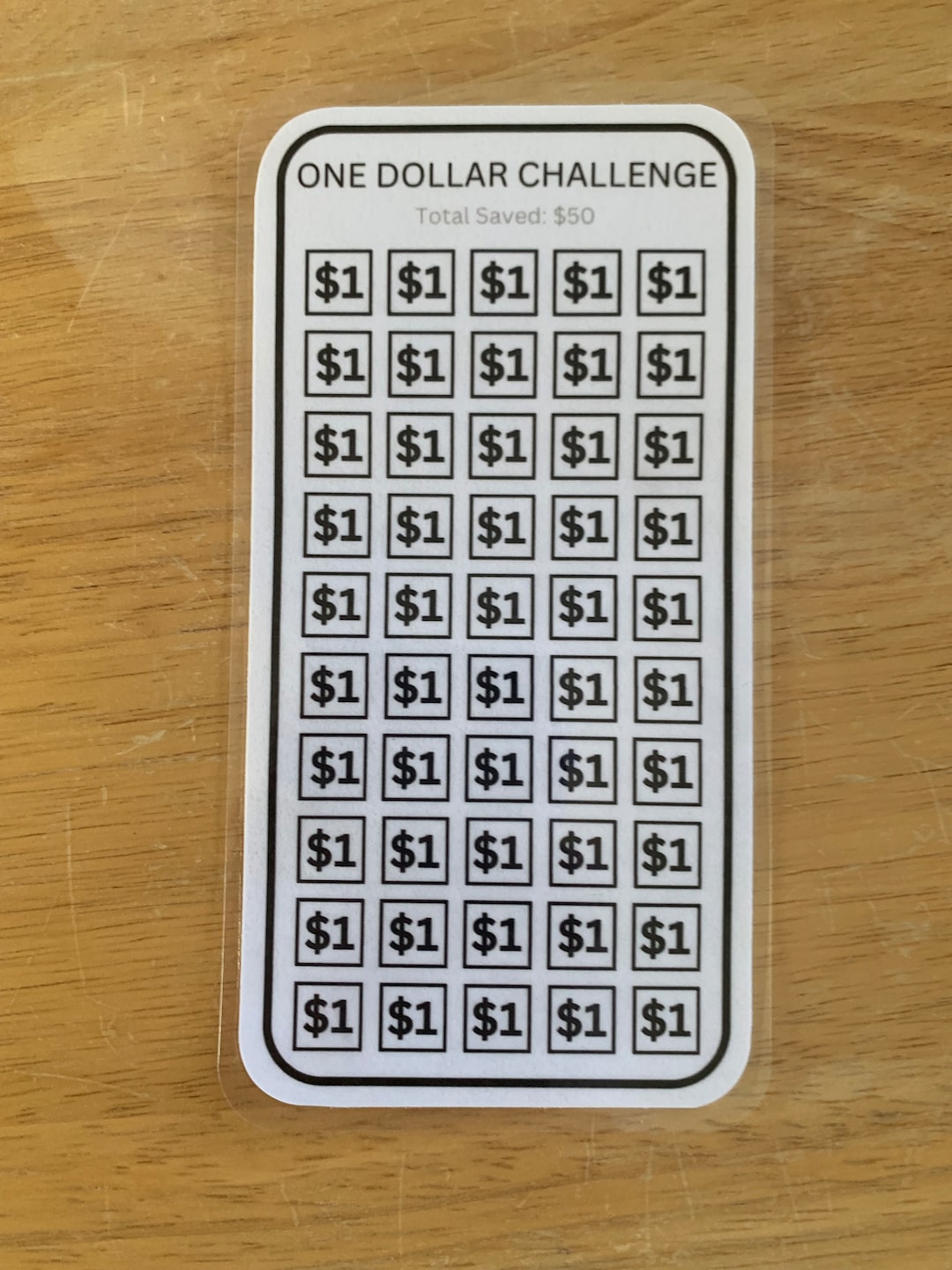 1 Dollar Savings Challenge - Etsy