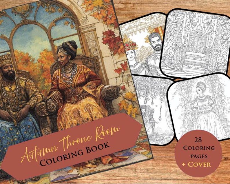 28 Autumn Throne Room Coloring Book - Throne | Royalty | African ...