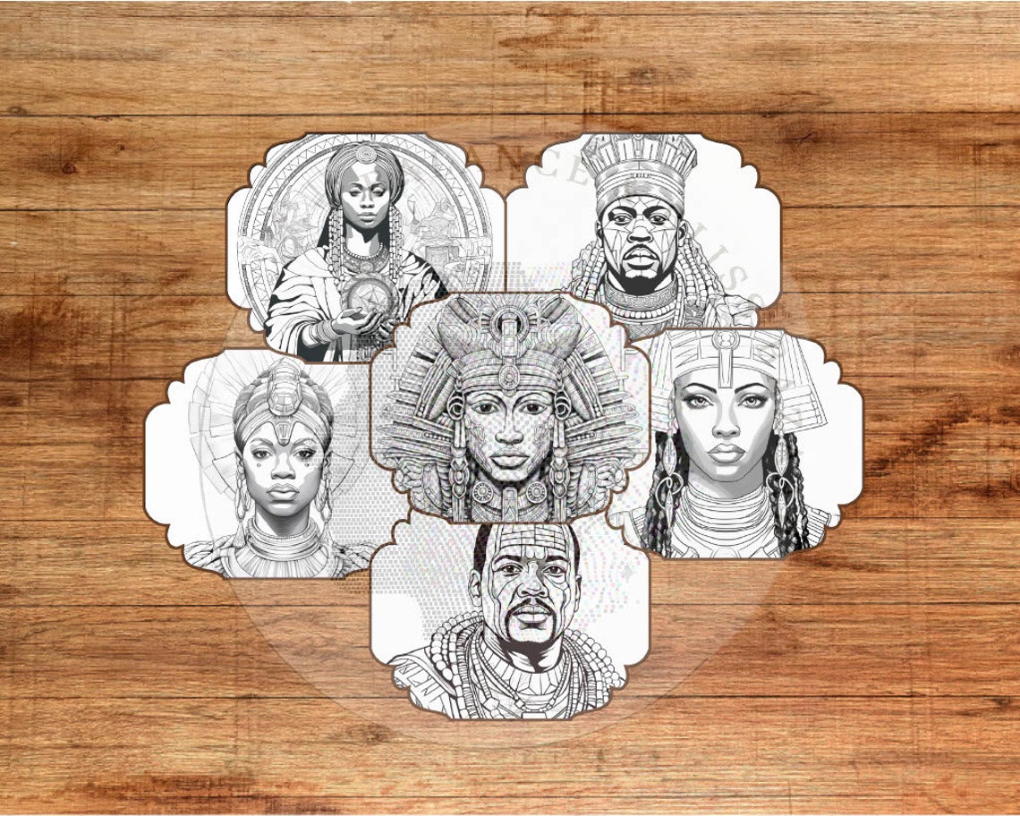 26 African Kings & Queens Coloring Book, Printable PDF, African Kings ...