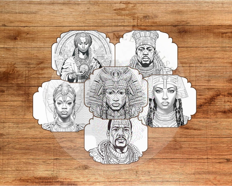 26 African Kings & Queens Coloring Book, Printable PDF, African Kings ...