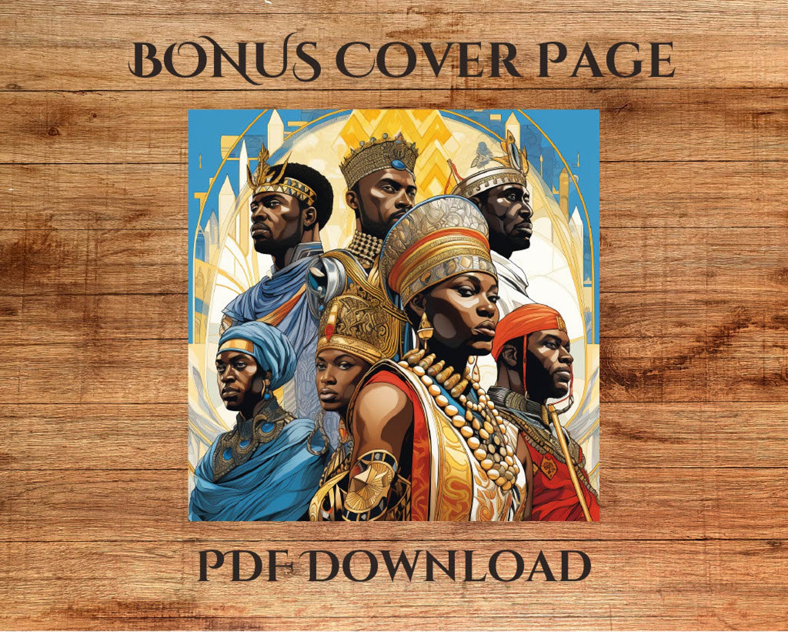 26 African Kings & Queens Coloring Book, Printable PDF, African Kings ...