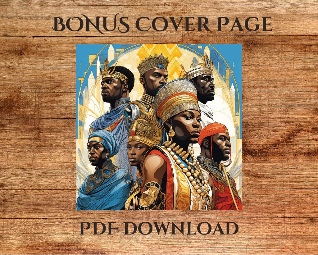 26 African Kings & Queens Coloring Book, Printable PDF, African Kings ...