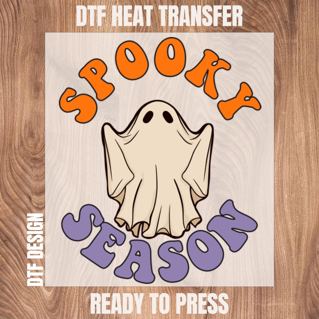 Spooky Season Cute Ghost Face Fall Vibes, Spooky Season DTF Design ...