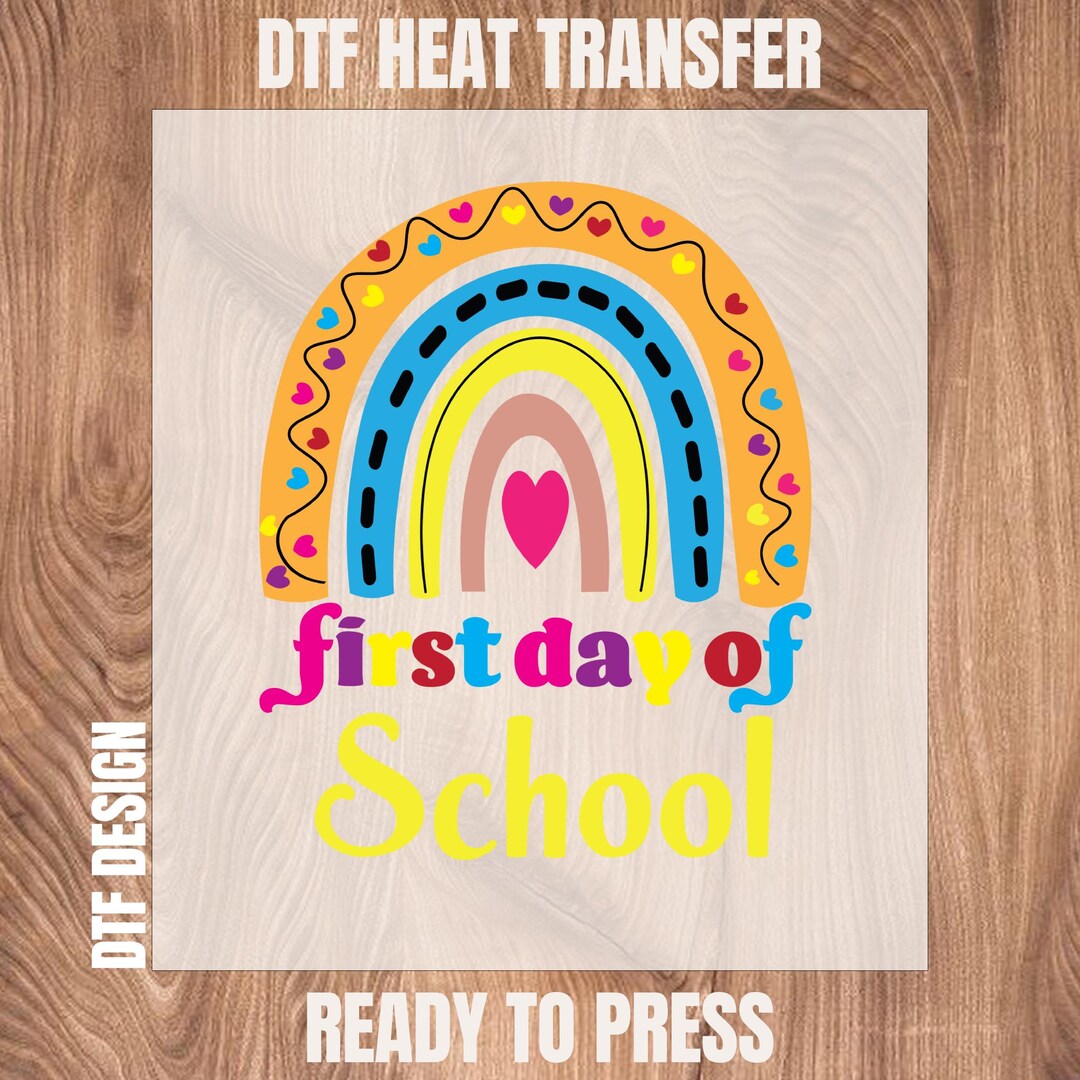 First Day of School Rainbow Design, Back to School for Kids, Teachers ...