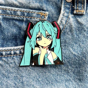 Miku Girl Anime Enamel Pin - Etsy