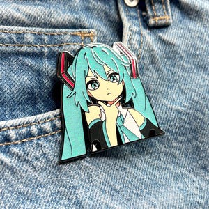 Miku Girl Anime Enamel Pin - Etsy