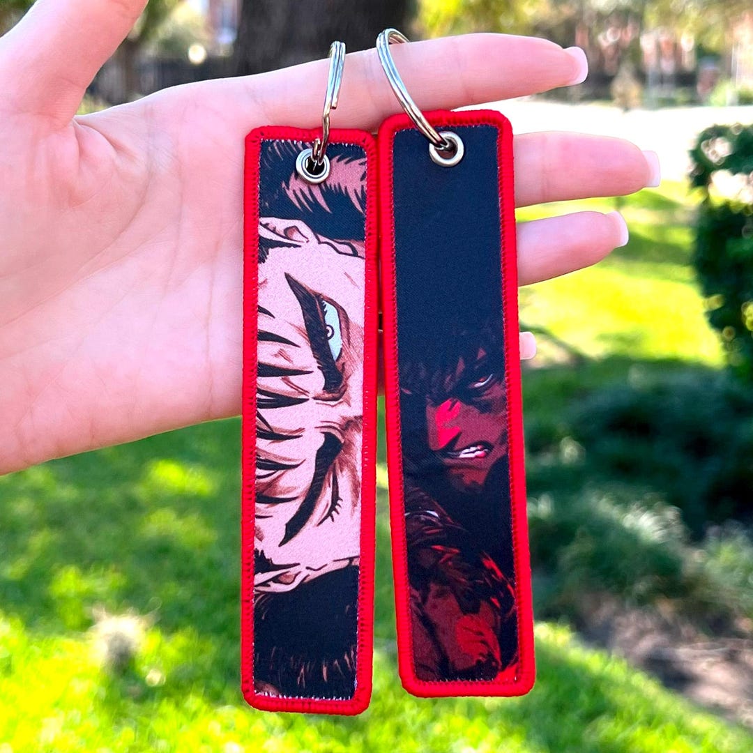 Anime Jet Tag Embroidered Keychain - Etsy