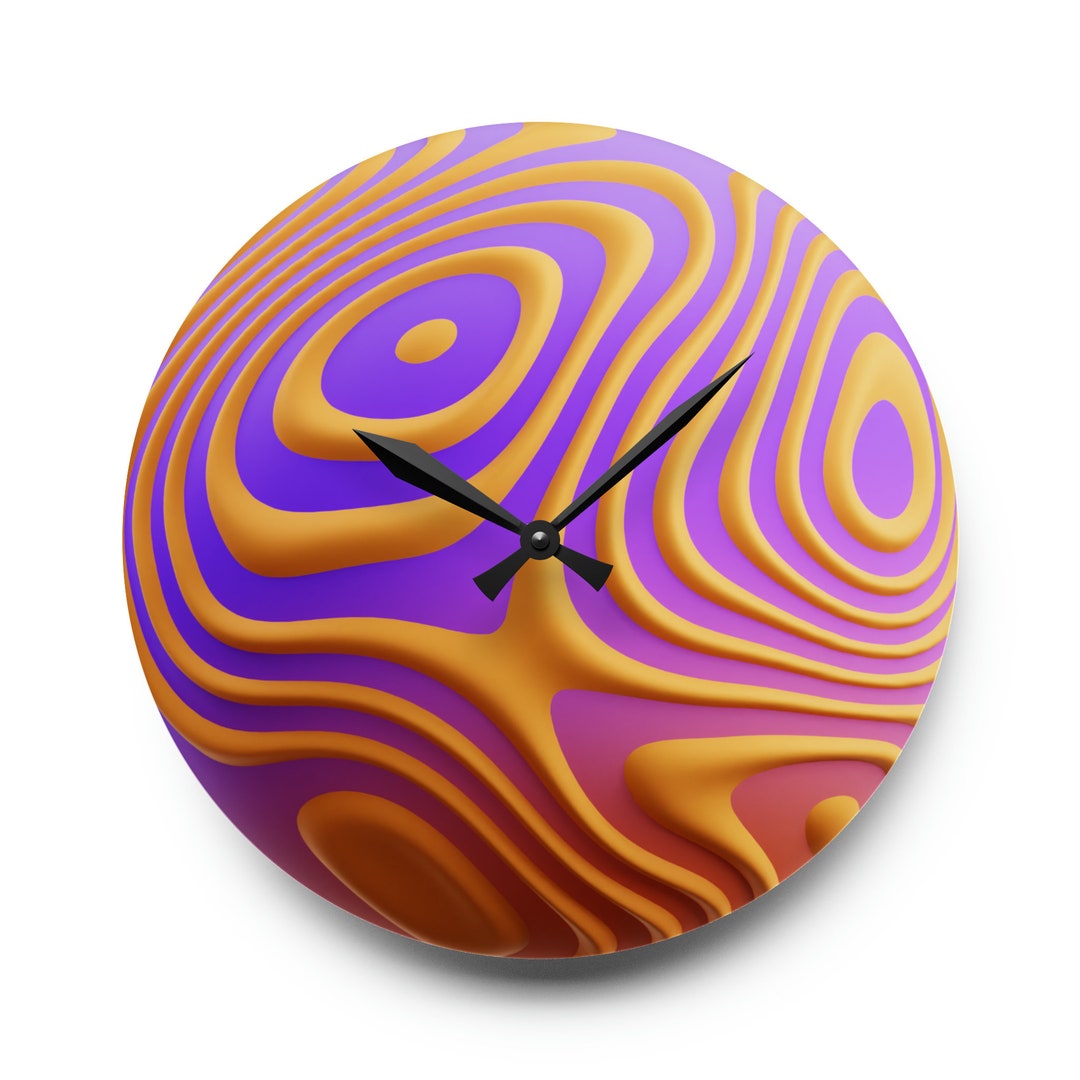 3D Sphere Wall Clock - Etsy