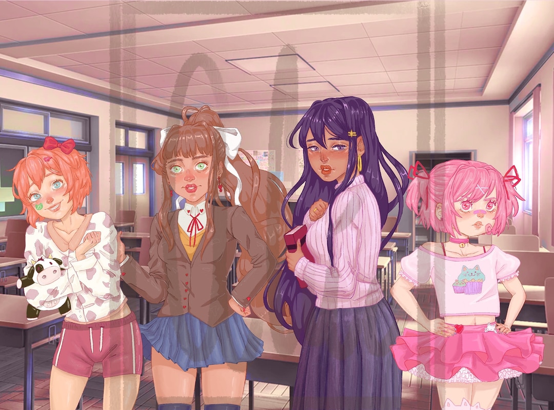 Doki Doki Literature Club (ddlc) Print - Etsy