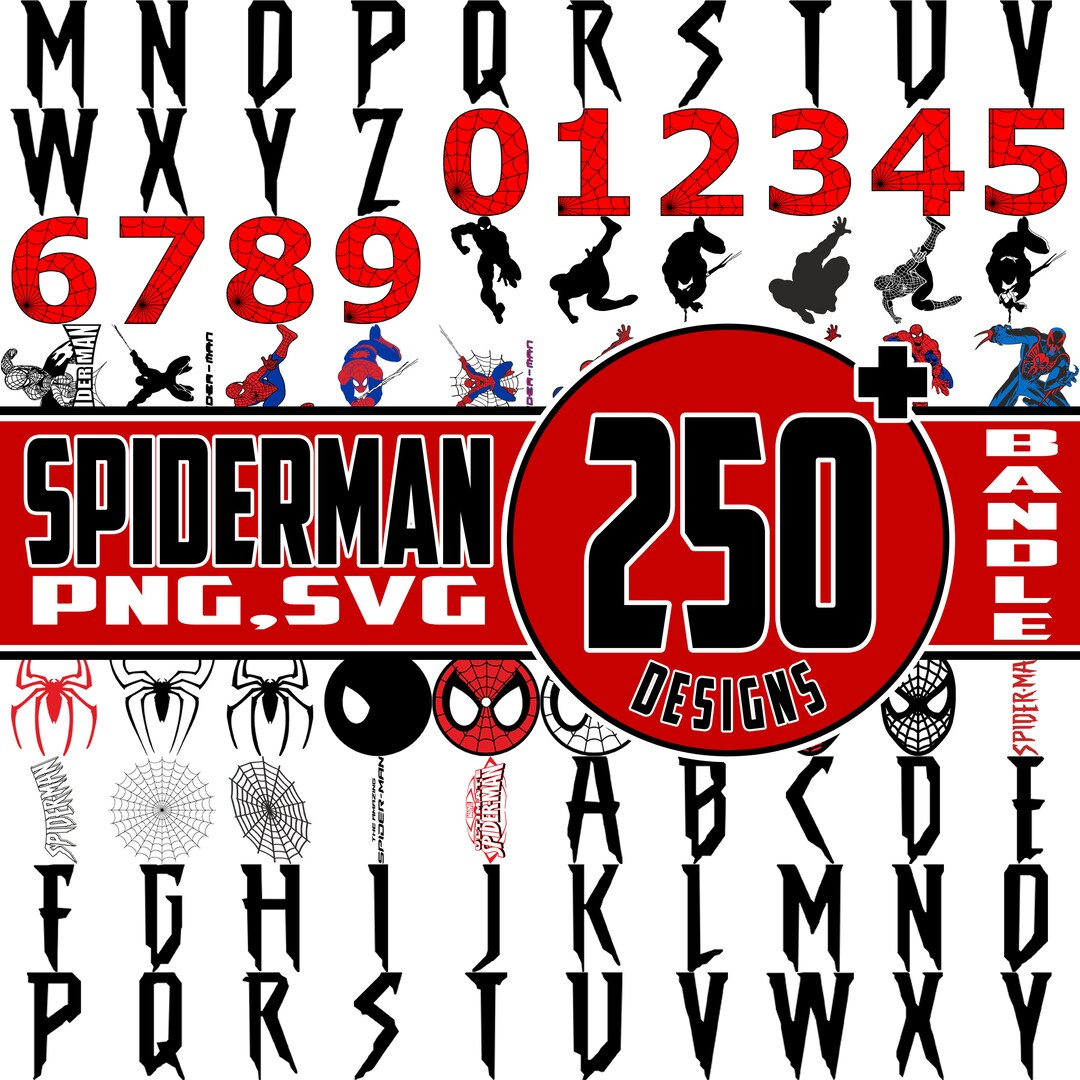 Spiderman Bundle ,spiderman Svg ,spiderman File Digital,,spiderman Png ...