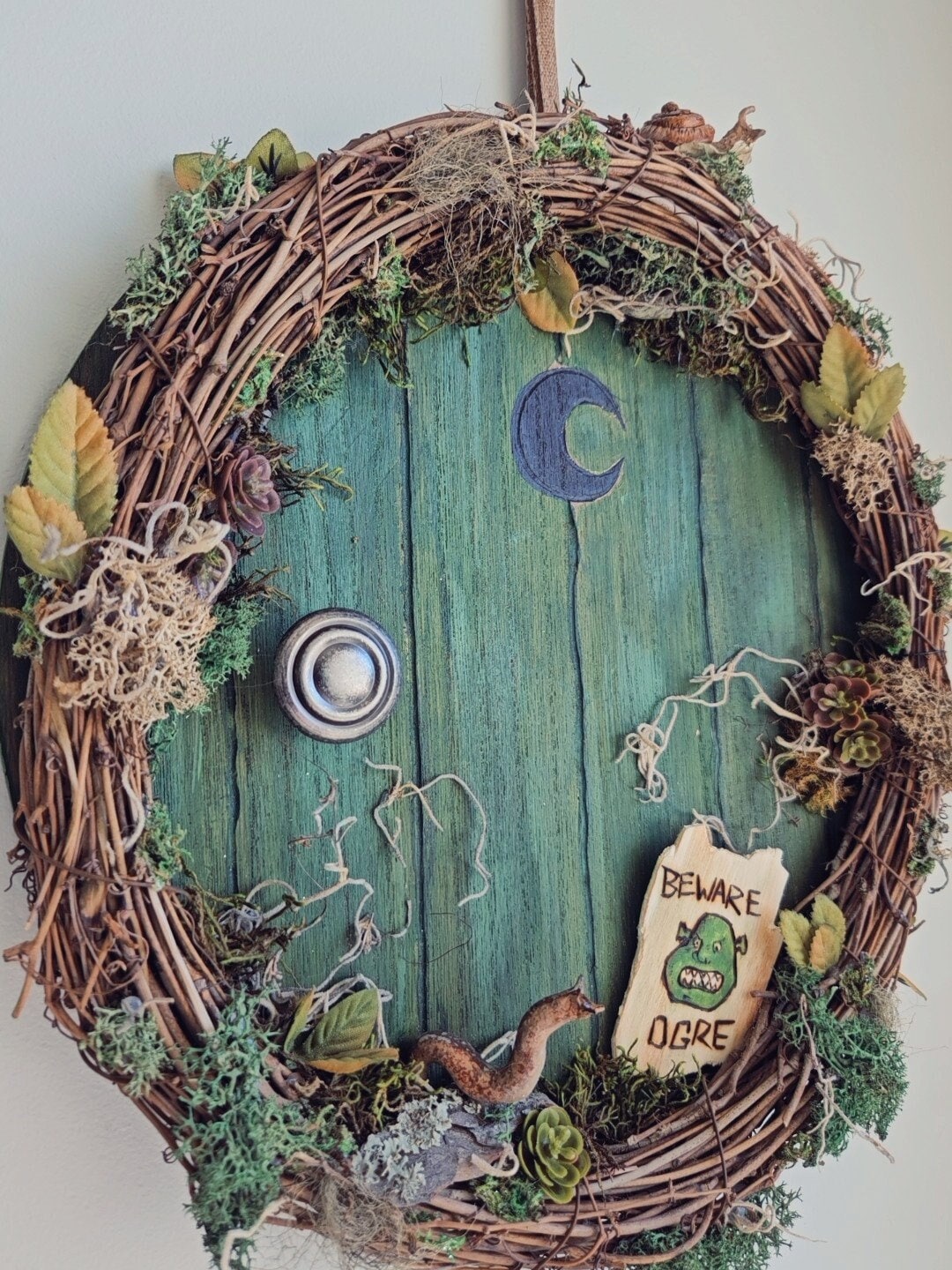 Shrek Hobbit Hole Door Wreath 12 Inches Fantasy Wreath - Etsy