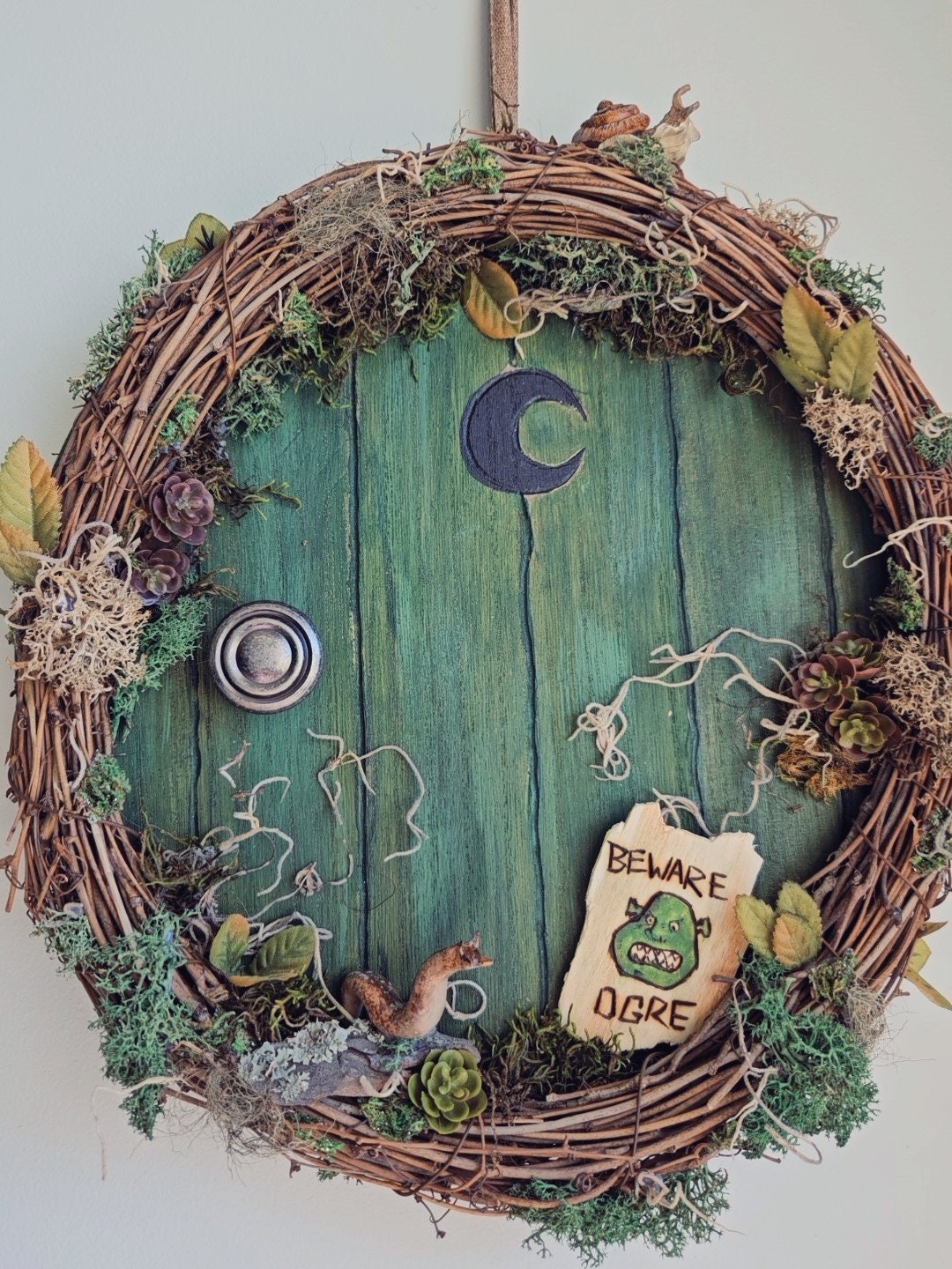 Shrek Hobbit Hole Door Wreath 12 Inches Fantasy Wreath - Etsy