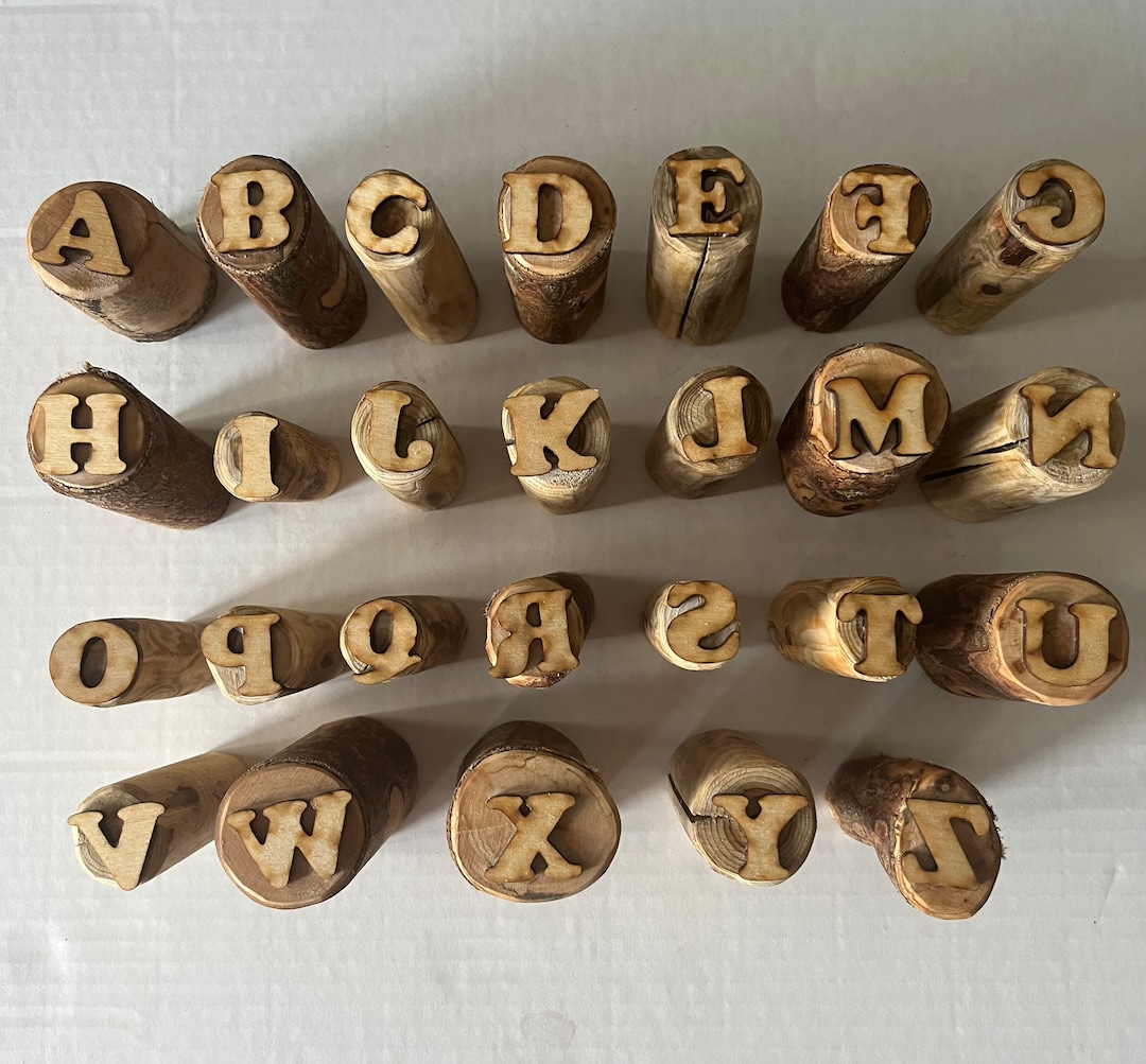 Alphabet Playdough Stamps - Etsy