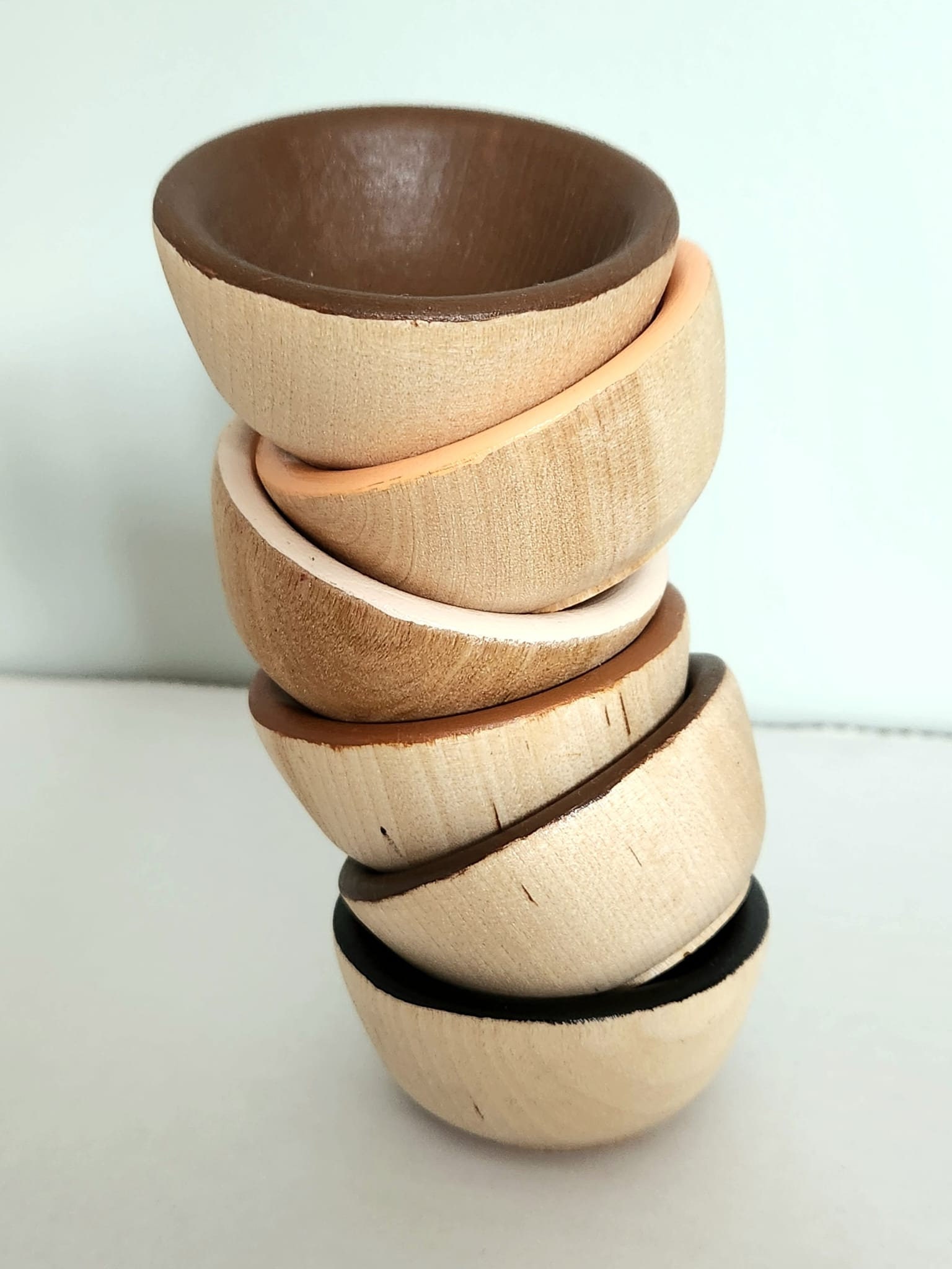 Skin Tone Sorting Bowls, Wooden Montessori Toys, Matching Game ...