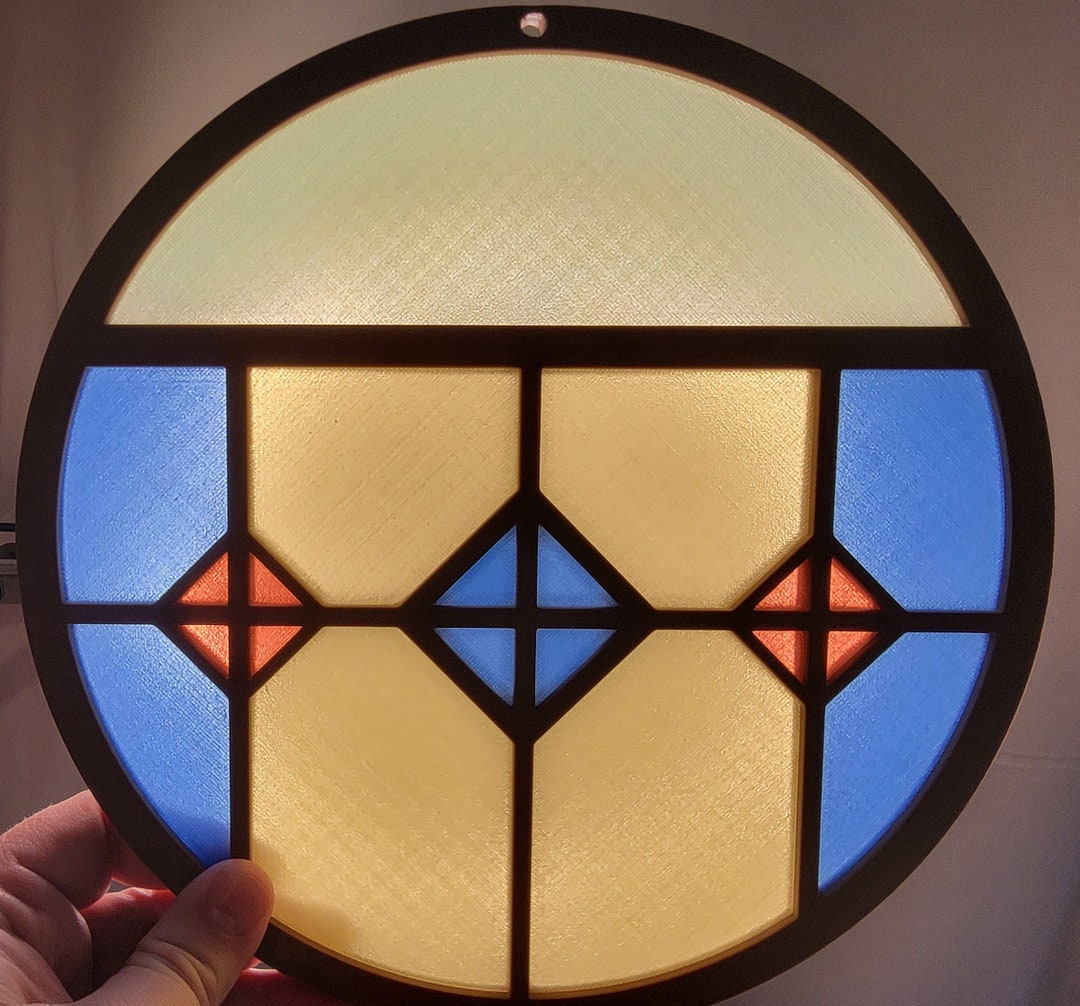 Bluey Inspired 3D Printed stained Glass Window Wall / Window Art Home ...
