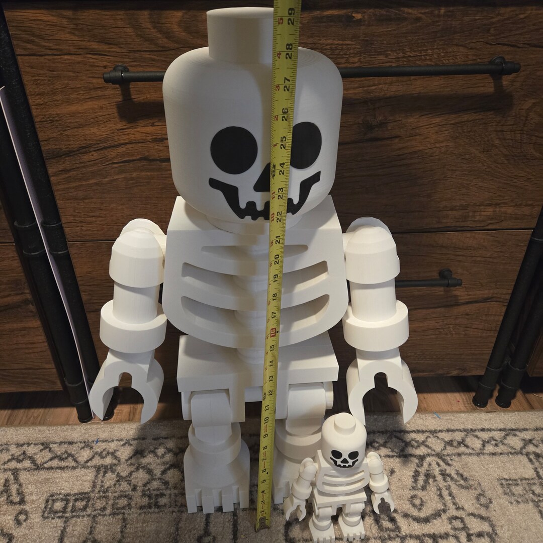 Humongous 3D Printed Brick Skeleton - 29 Inch Modular Decor - Etsy