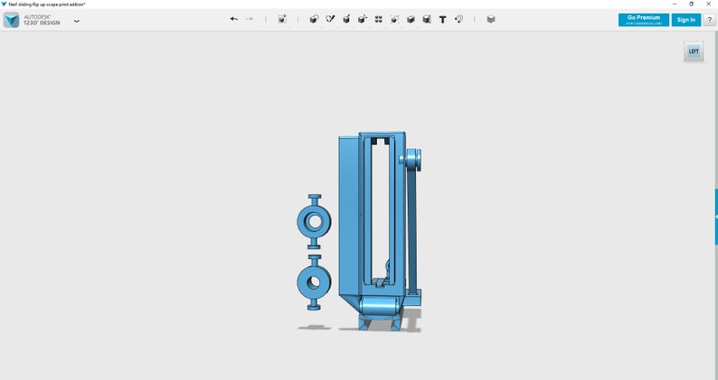 Nerf Flip up Slider Scope STL Files - Etsy