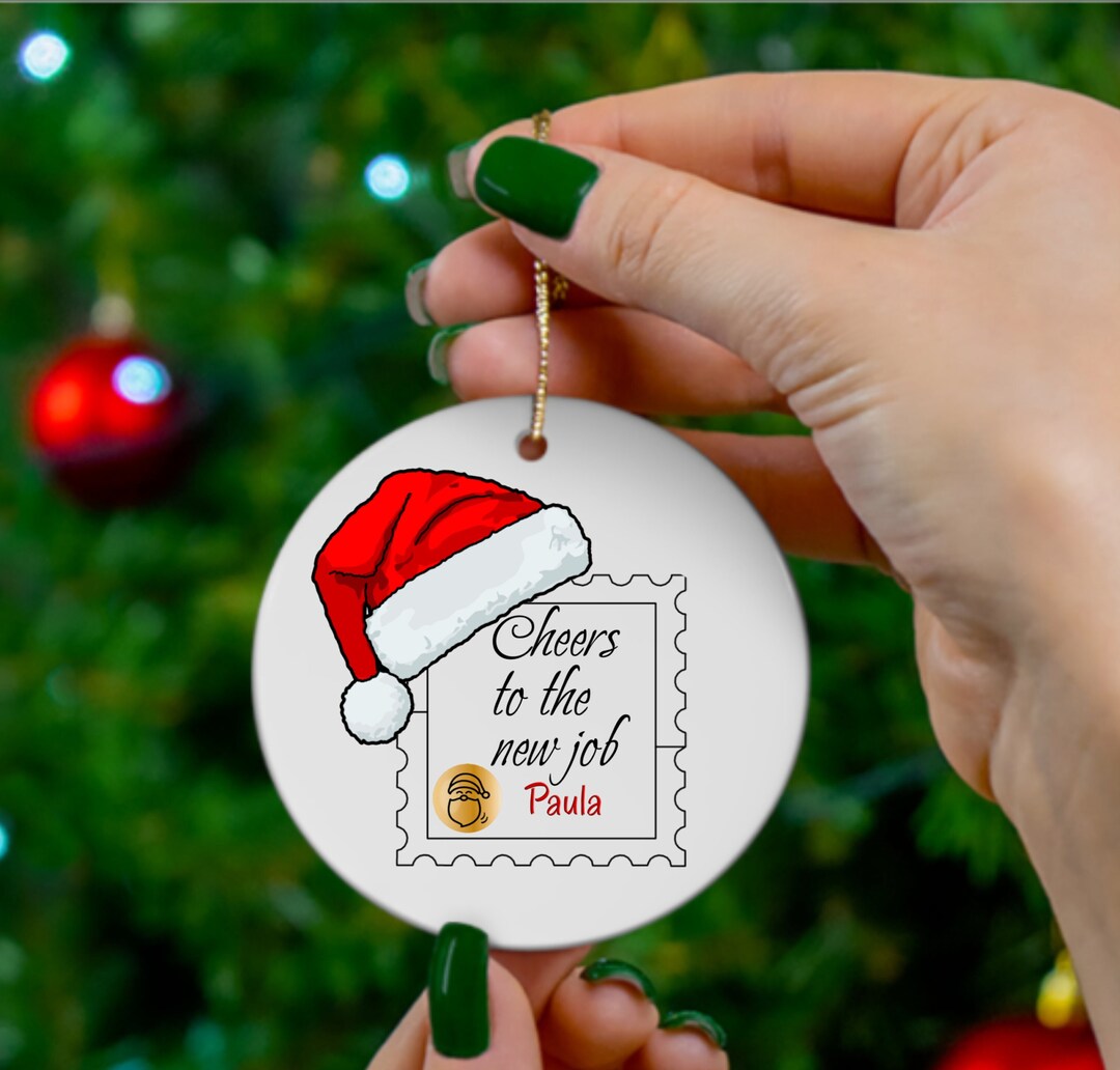 Cheers to the New Job, Christmas Ornament, New Job Gift for Men ...