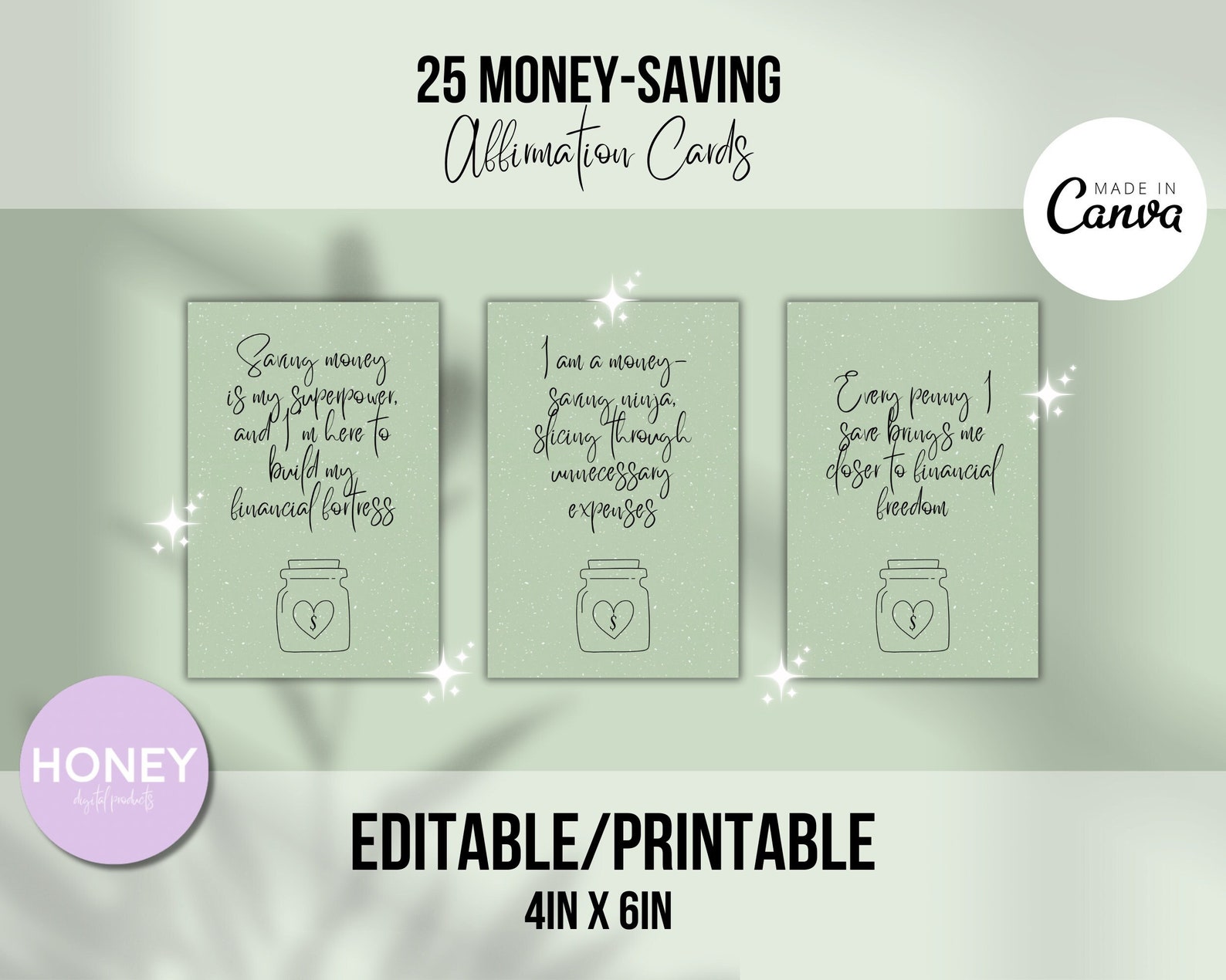 25 Money-saving Affirmation Cards, Daily Affirmation Cards, Deck ...