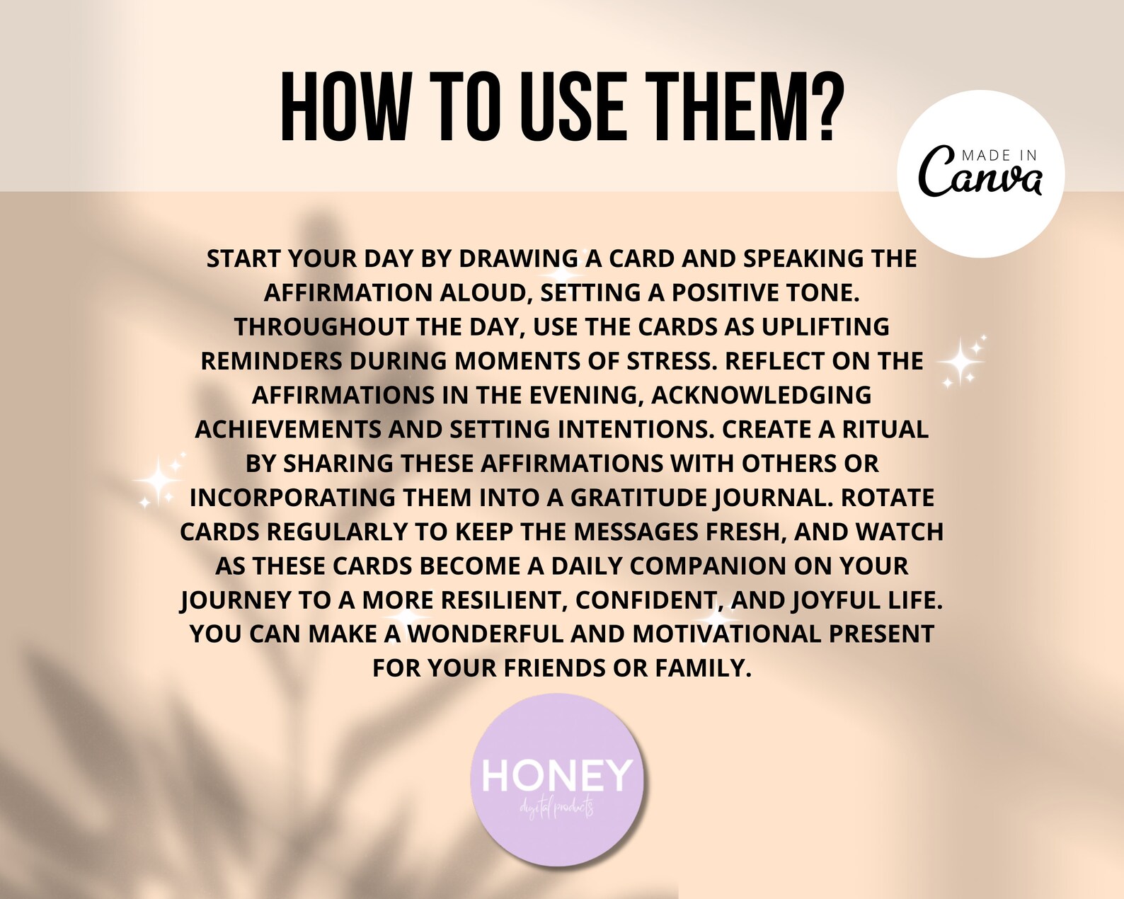 25 Affirmation Cards Digital Download, Mindfulness Affirmations Deck ...