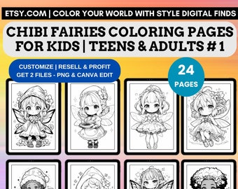 Chibi Fairy Girls Coloring Pages Part 2 With FREE Unrestricted PLR ...