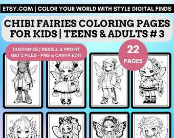 Chibi Fairy Girls Coloring Pages Part 2 With FREE Unrestricted PLR ...