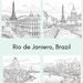 Architecture & Cities Around the World Coloring Pages for Adults With ...