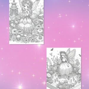 Magical Fairy Garden Coloring Book | 100 Pages (JPG, PDF, Canva) - Etsy