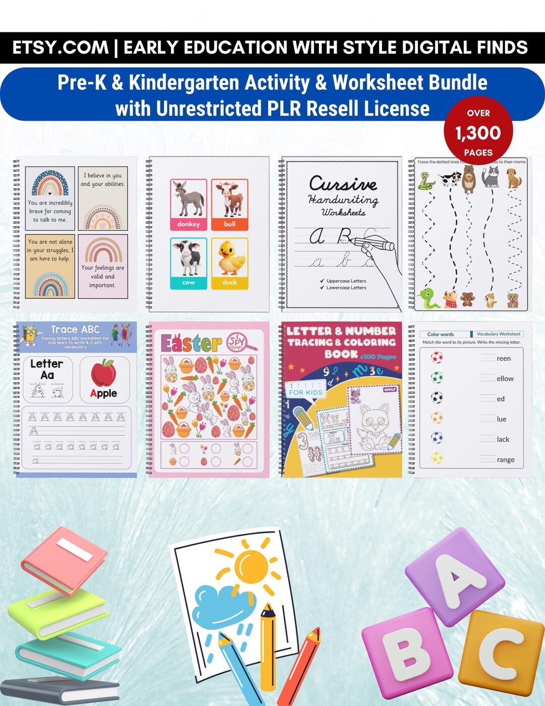 Kids Activity Bundle - Preschoolers and Kindergarten With Unrestricted ...