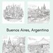 Architecture & Cities Around the World Coloring Pages for Adults With ...