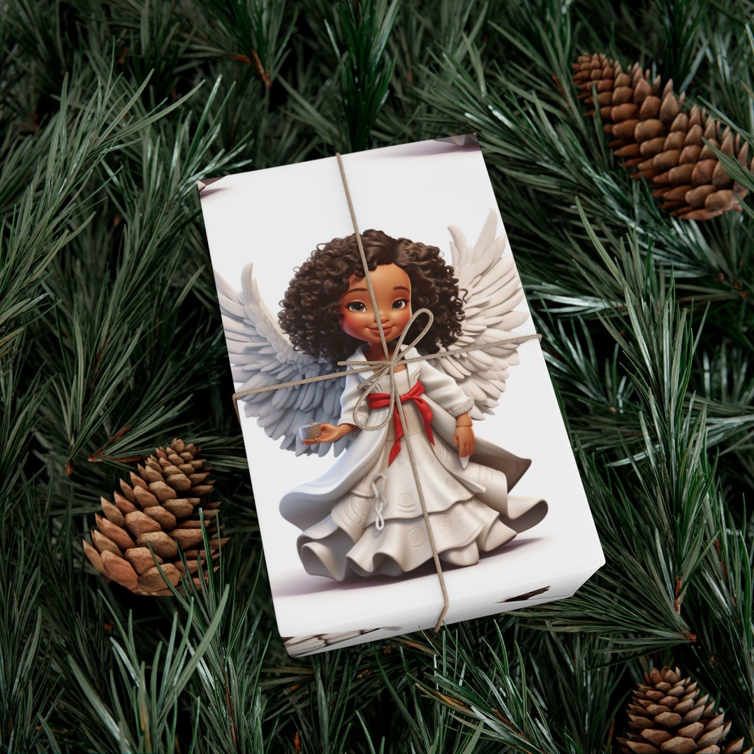 Christmas Angel Wrapping Paper - Etsy