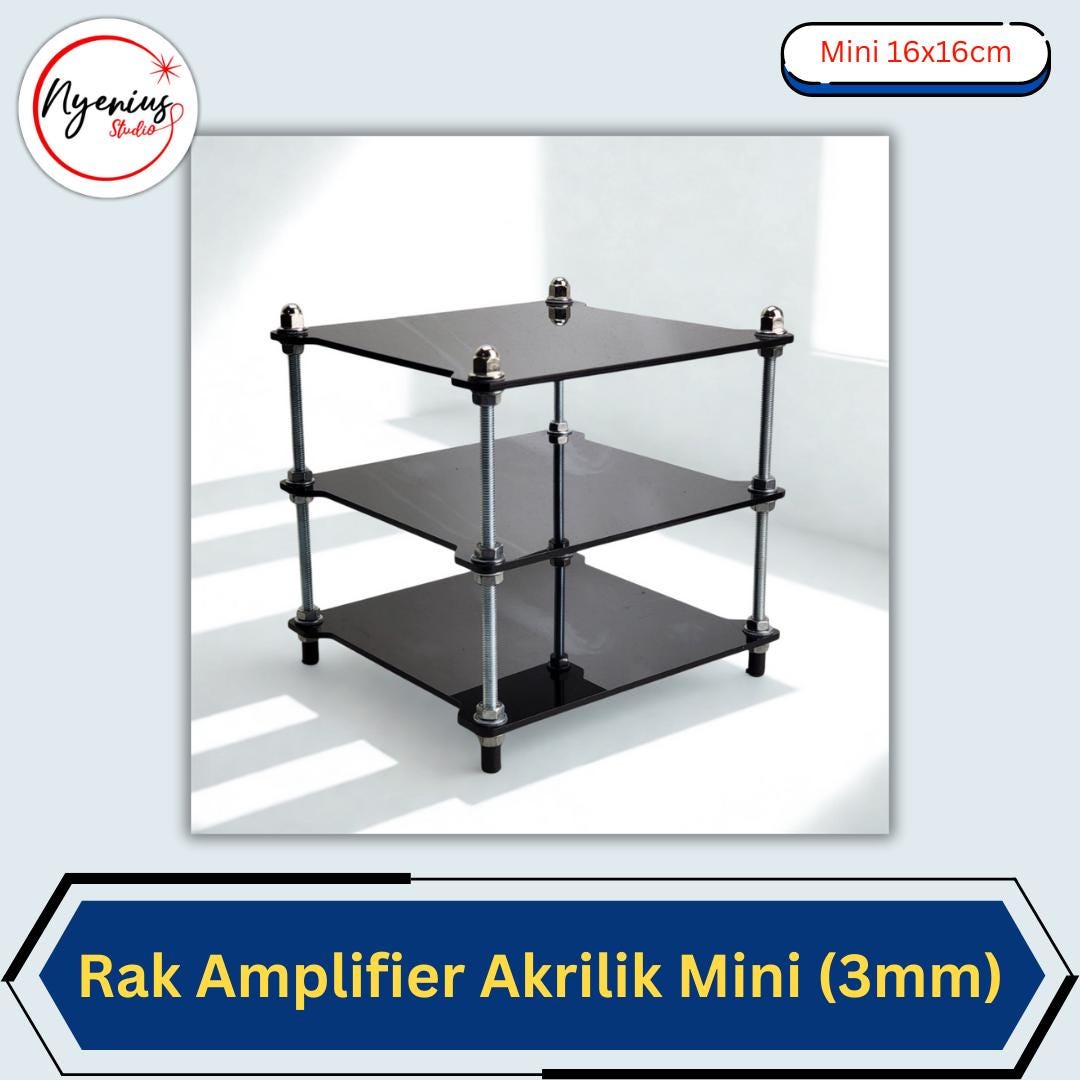 Acrylic Audio Amplifier Stand 3mm – Clear Mini Display Rack 16×16×18 Cm ...